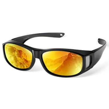 TINHAO Fit Over Polarized Sunglasses Over Glasses, Wrap Around ...