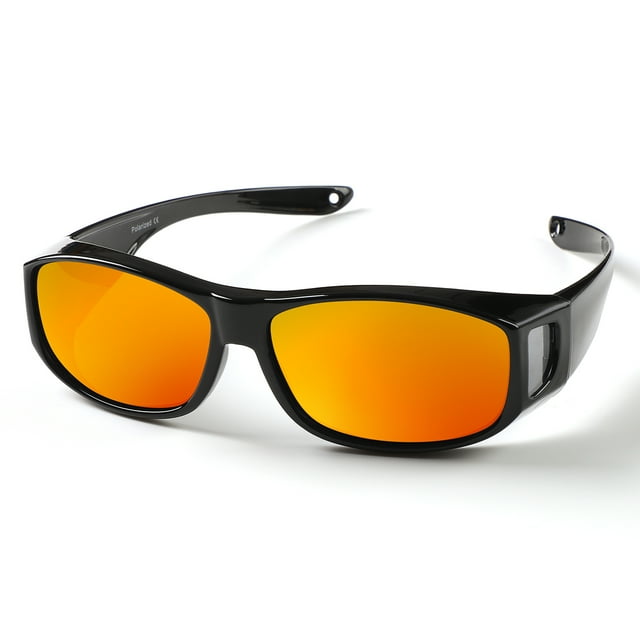 TINHAO Wrap Around Polarized Sunglasses Over Glasses Sunglasses for Men ...