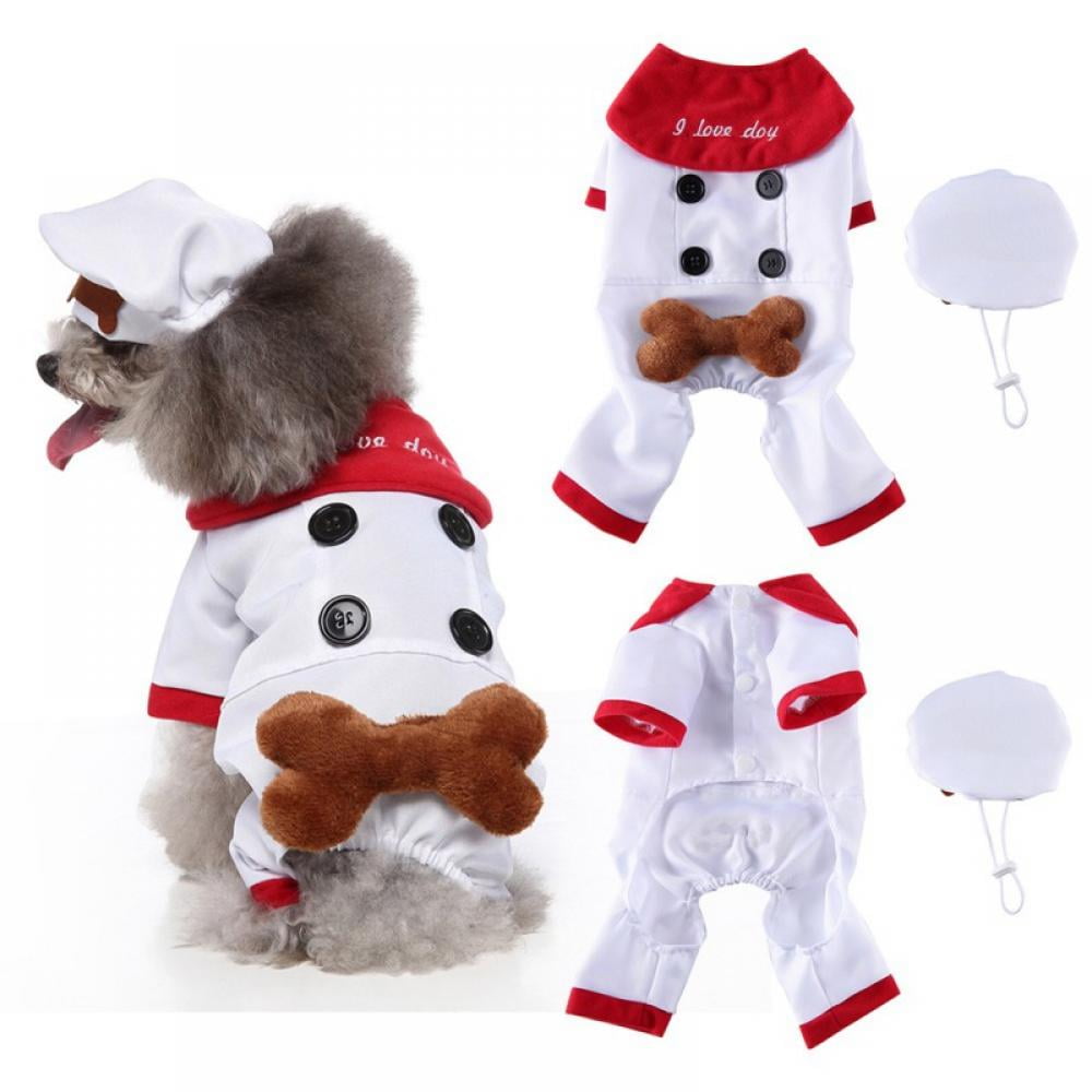 TINKER Dog Chef Costume Halloween Costume for Small Medium Dogs Pet ...
