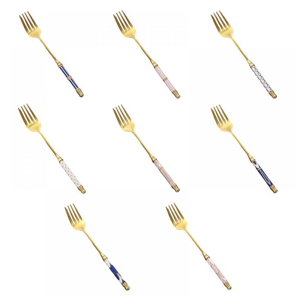 TINKER Stainless Steel Gold Dinner Forks, Modern & Elegant Design ...