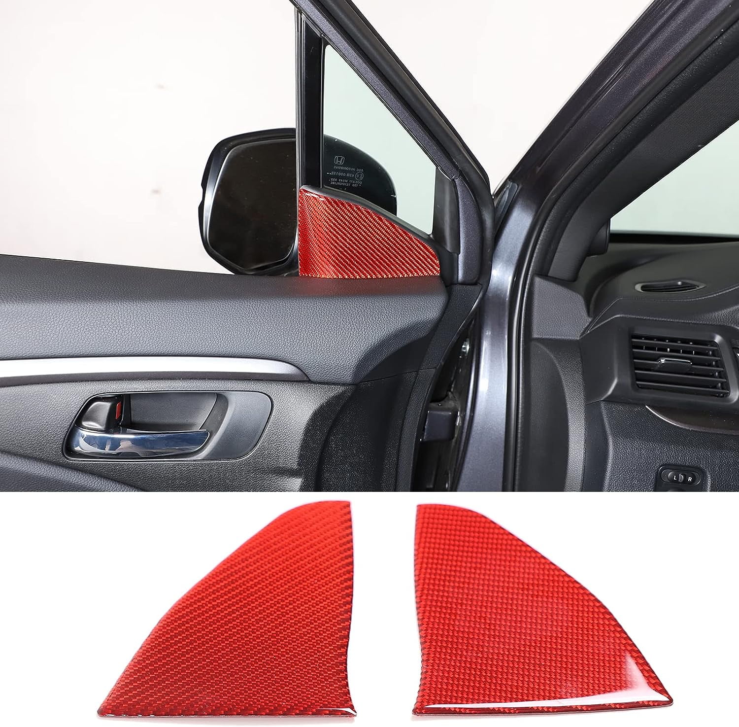 TINKI 2PCS Front Door Inner Window A-Pillar Cover Trim for Honda Pilot ...