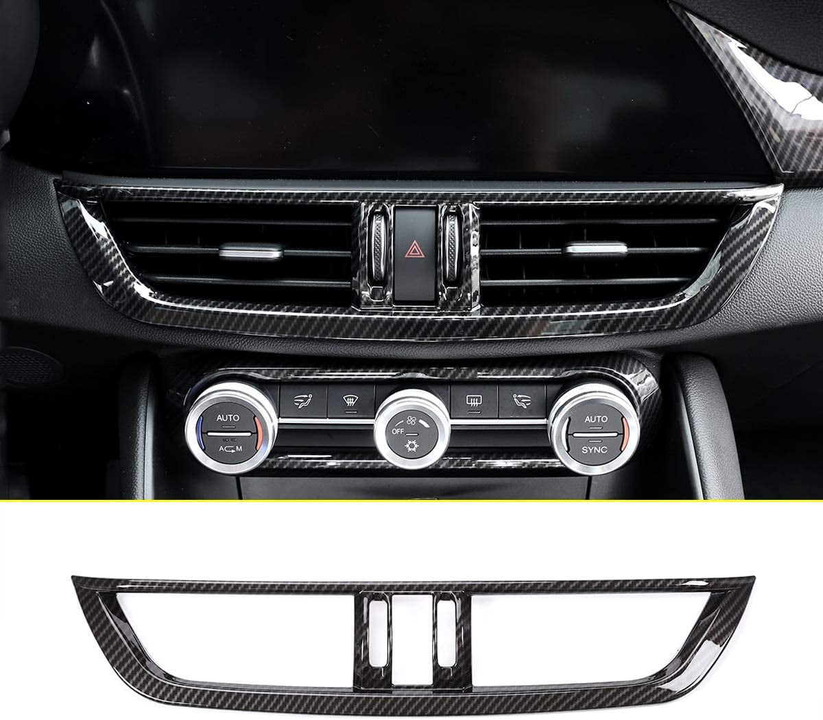 TINKI ABS Car Center Console Air Conditioning Outlet Vent Frame for ...