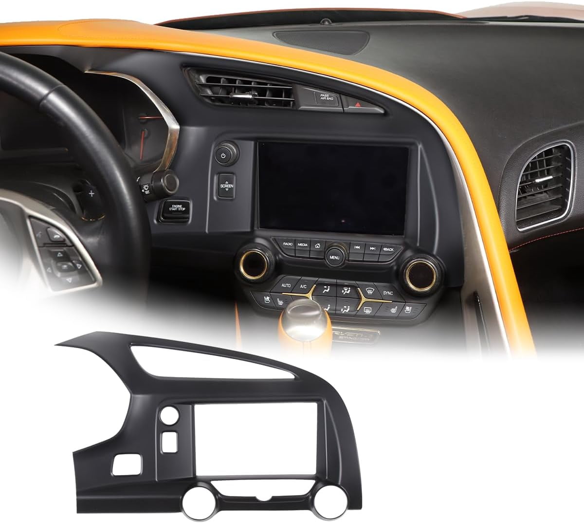 TINKI ABS Car Central Control Volume Mode Button Frame for Chevrolet ...