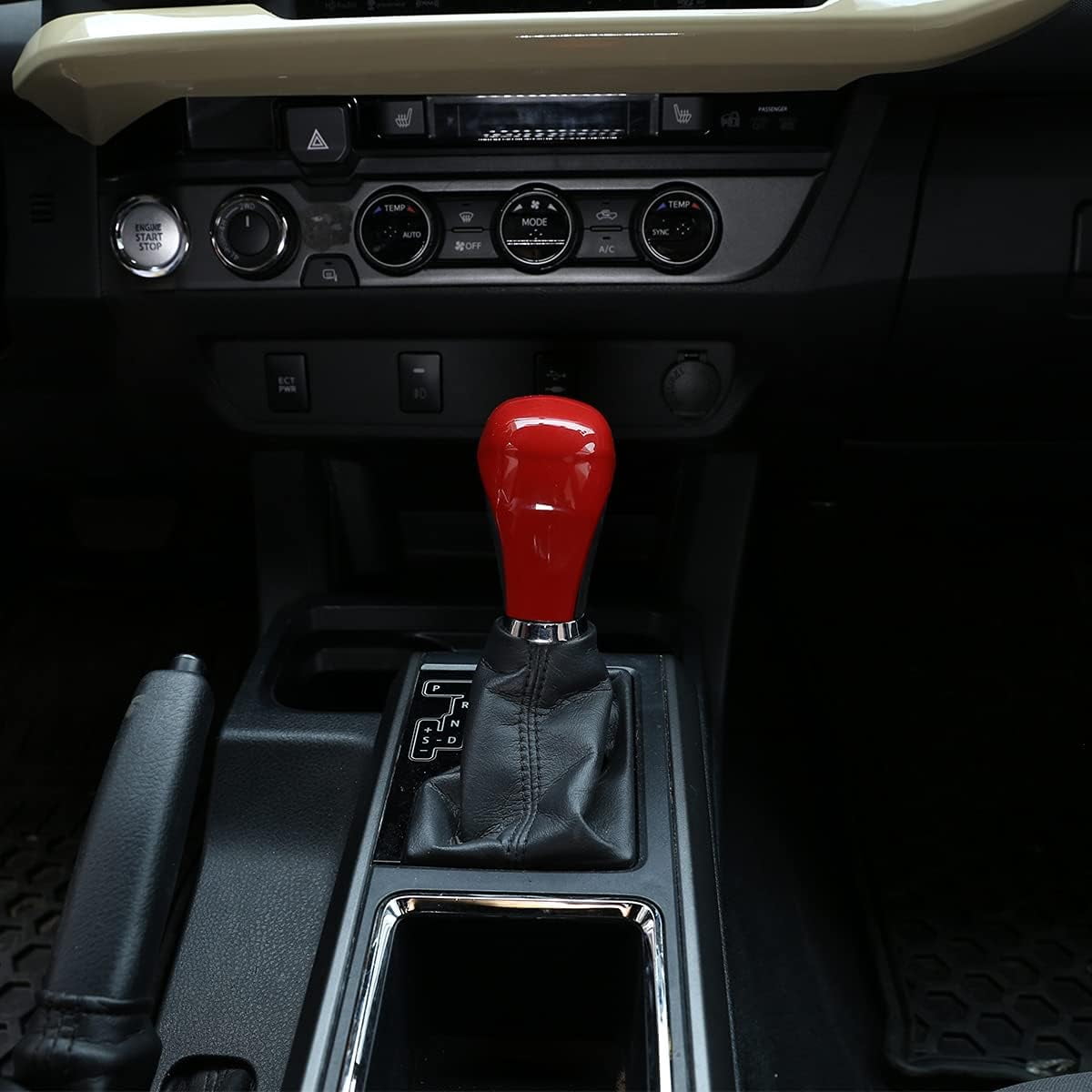 TINKI ABS Car Gear Shift Knob Head Cover Trim Stickers for Toyota Hilux ...