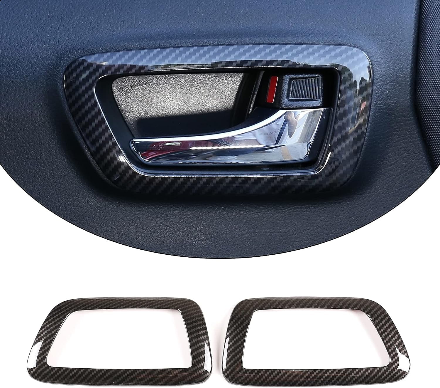TINKI ABS Inner Car Look Interior Door Handle Panel Cover Trim Fit for ...