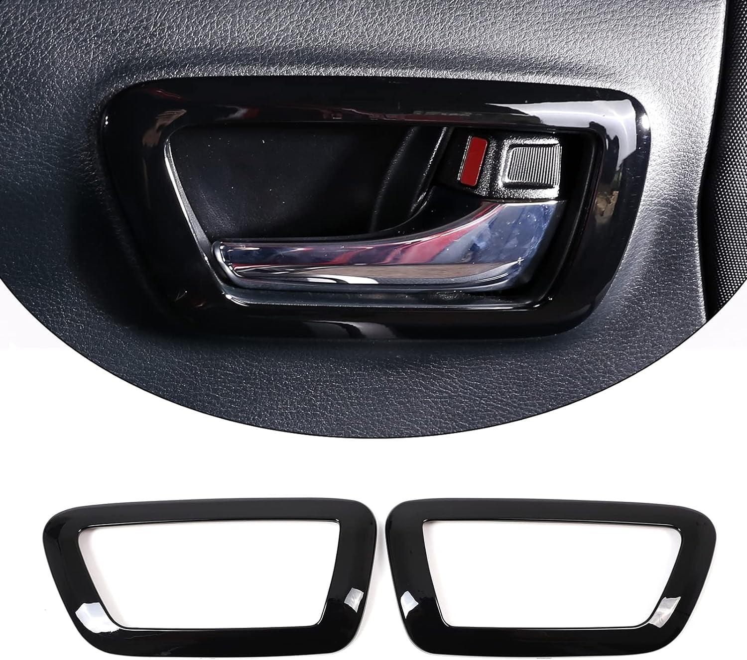 TINKI ABS Inner Car Look Interior Door Handle Panel Cover Trim Fit for ...
