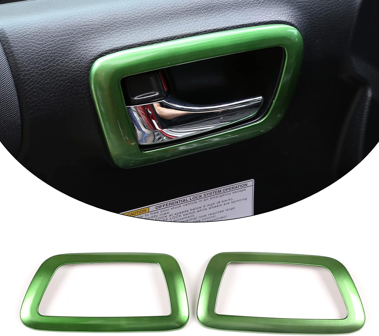 TINKI ABS Inner Car Look Interior Door Handle Panel Cover Trim Fit for ...