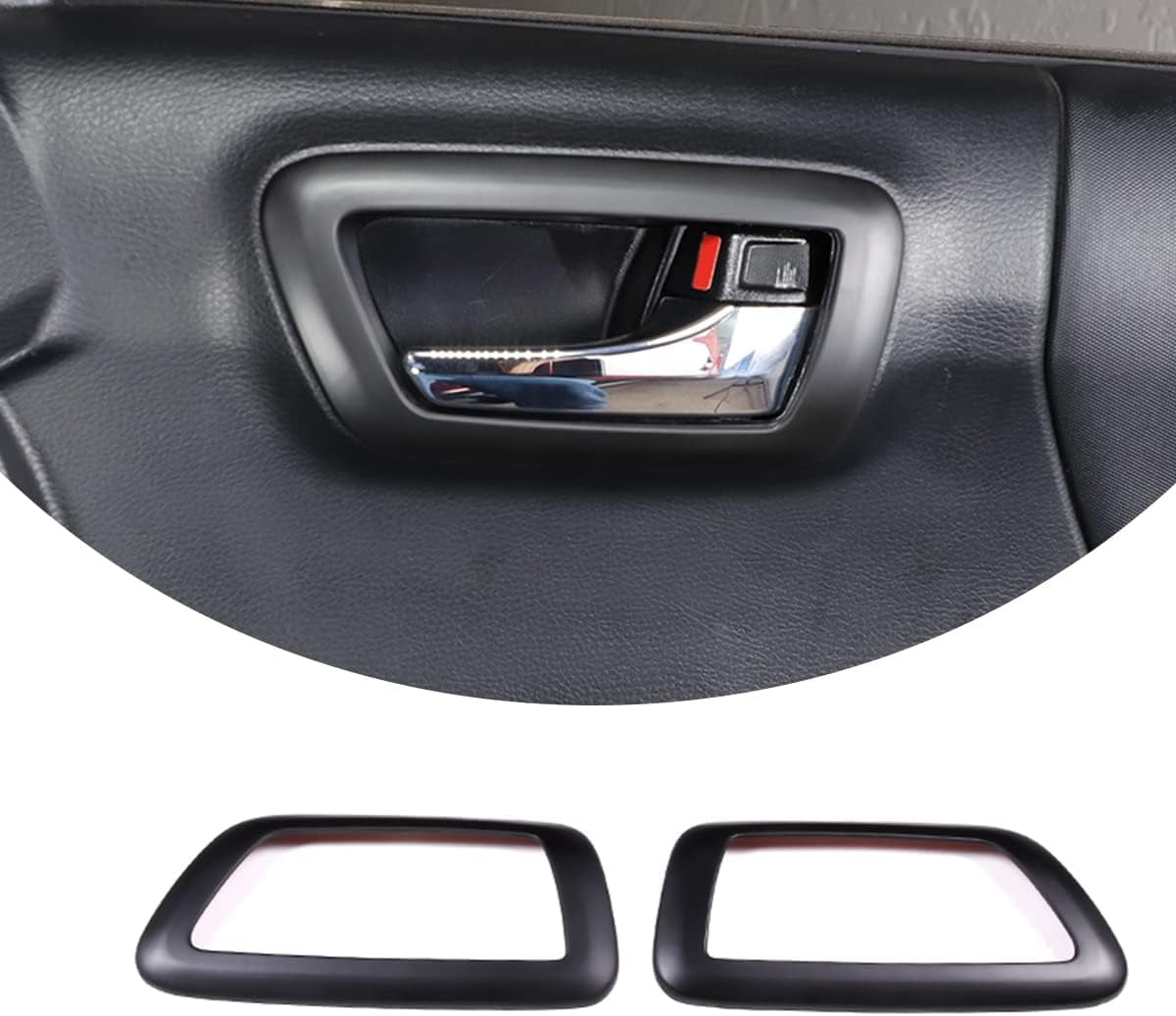 TINKI ABS Inner Car Look Interior Door Handle Panel Cover Trim Fit for ...