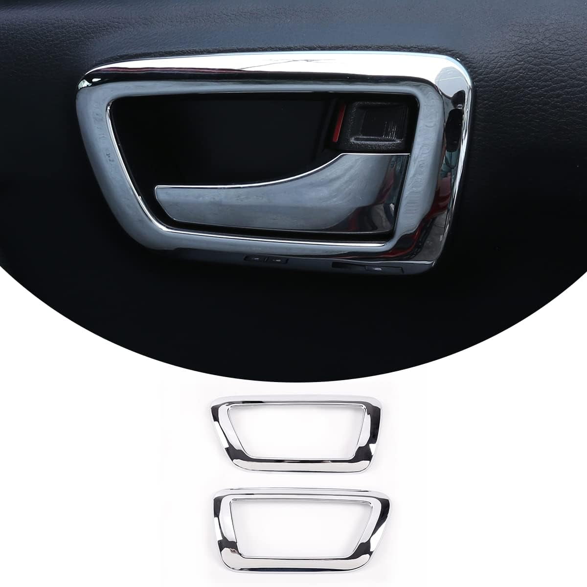 TINKI ABS Inner Car Look Interior Door Handle Panel Cover Trim Fit for ...