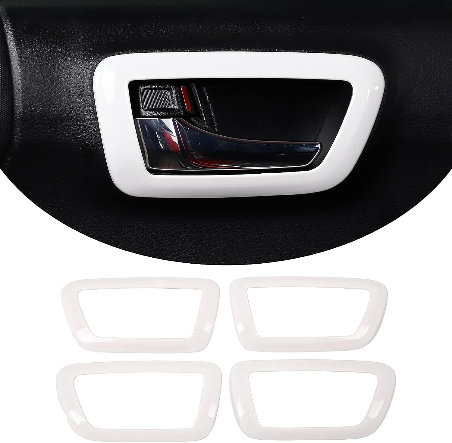 TINKI ABS Inner Car Look Interior Door Handle Panel Cover Trim Fit for ...