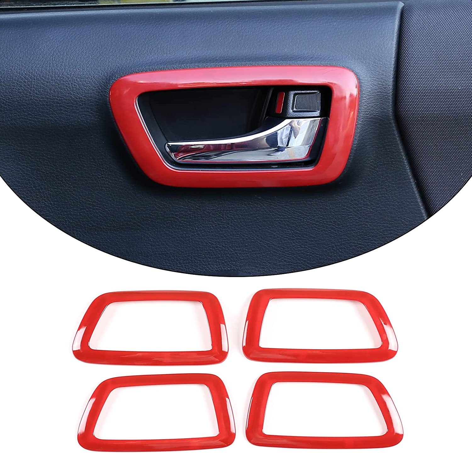 TINKI ABS Inner Car Look Interior Door Handle Panel Cover Trim Fit for ...