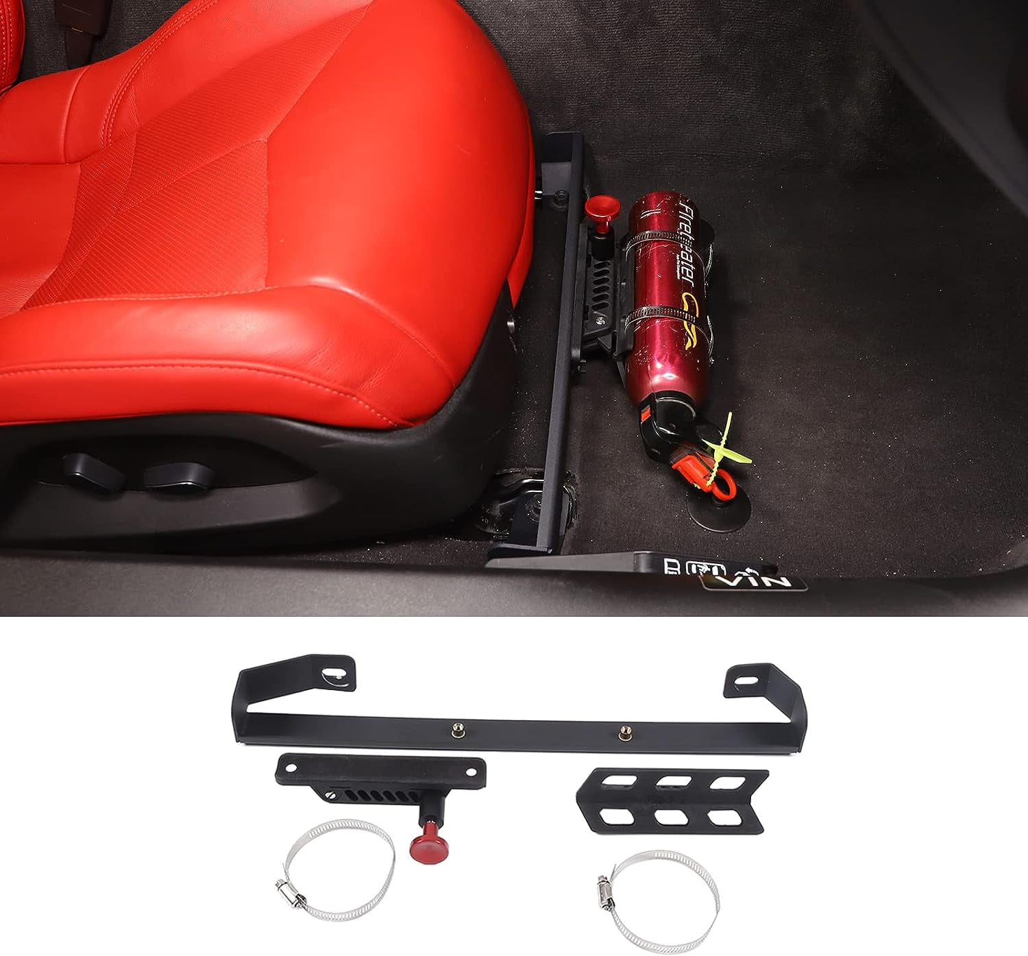 TINKI Adjustable Underseat Fire Extinguisher Holder Mount Compatible ...