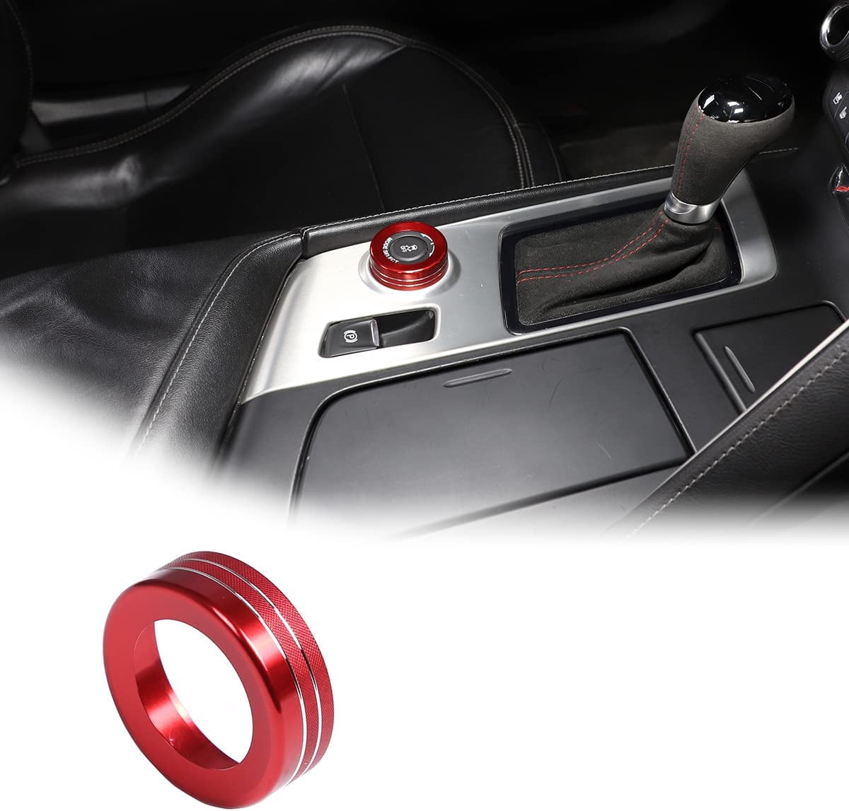 TINKI Alloy Car Interior Center Console Multimedia Knob Button Covers ...