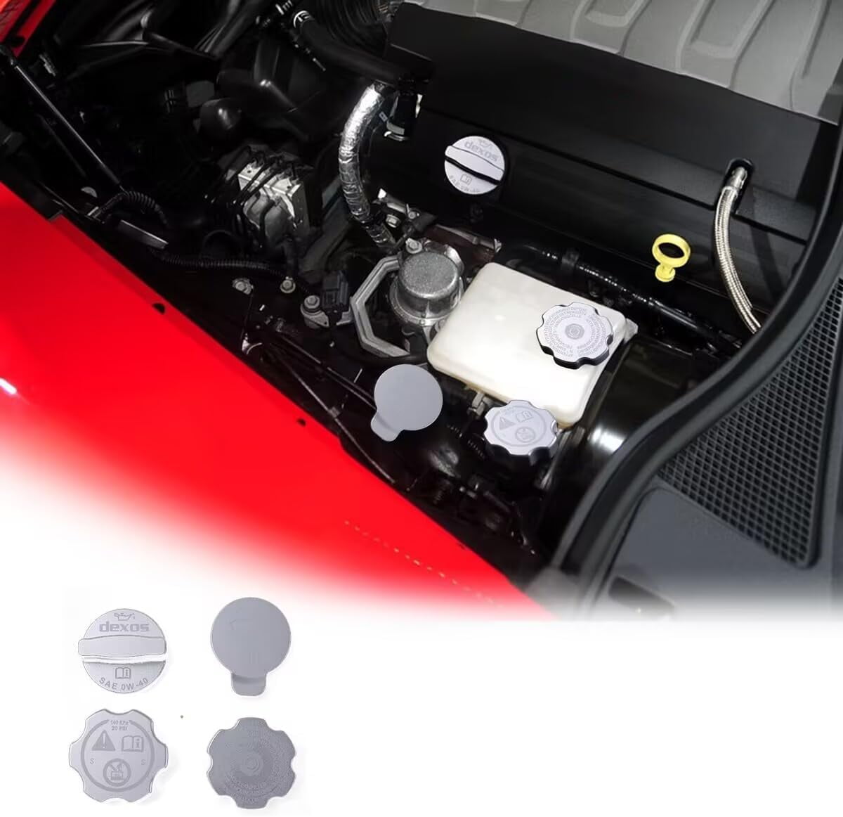 TINKI Aluminium Alloy Engine Oil Cap Cover Decorative Heat Sink Trim ...