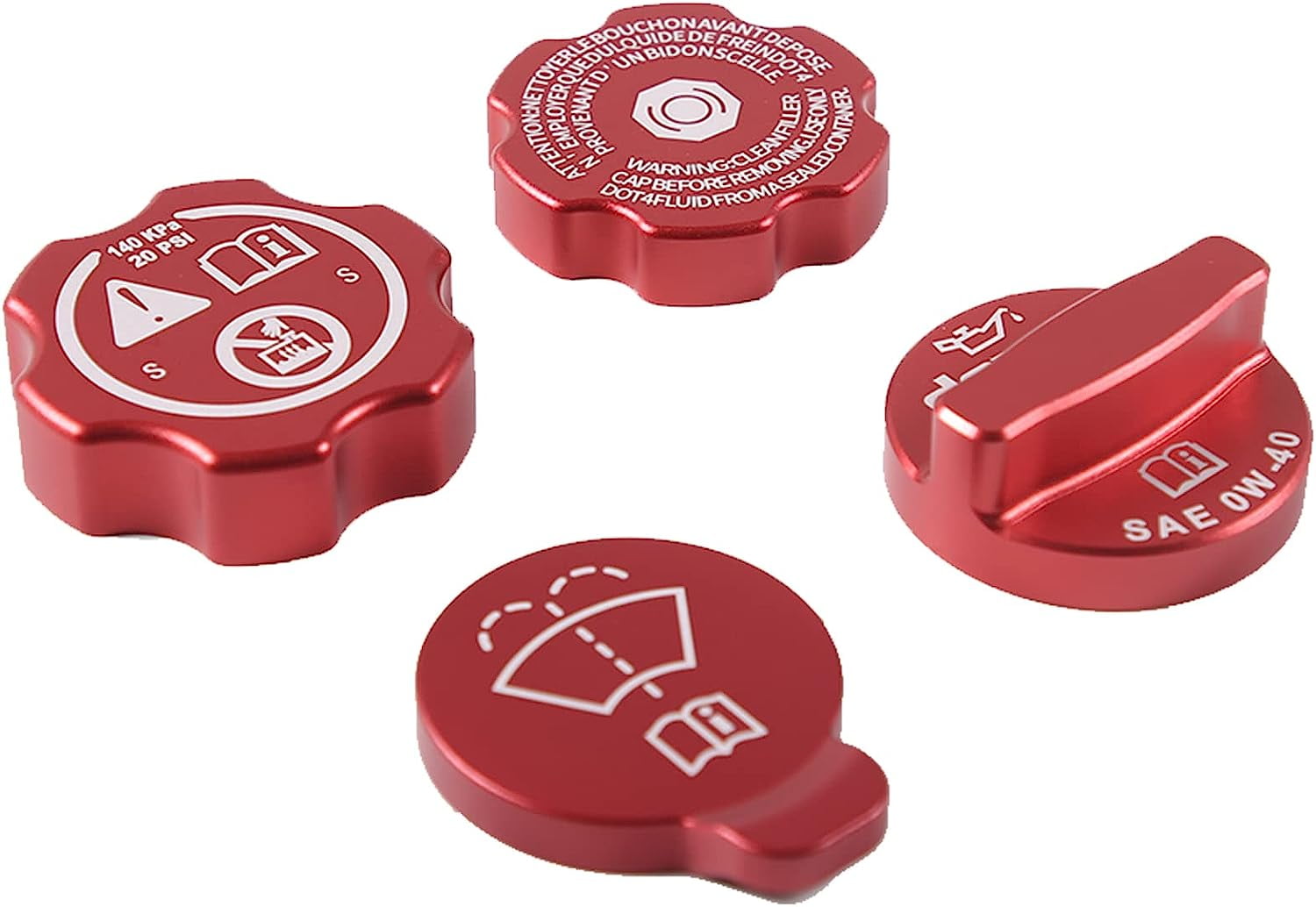 TINKI Aluminium Alloy Engine Oil Cap Radiator Cap Washer Cap Brake ...