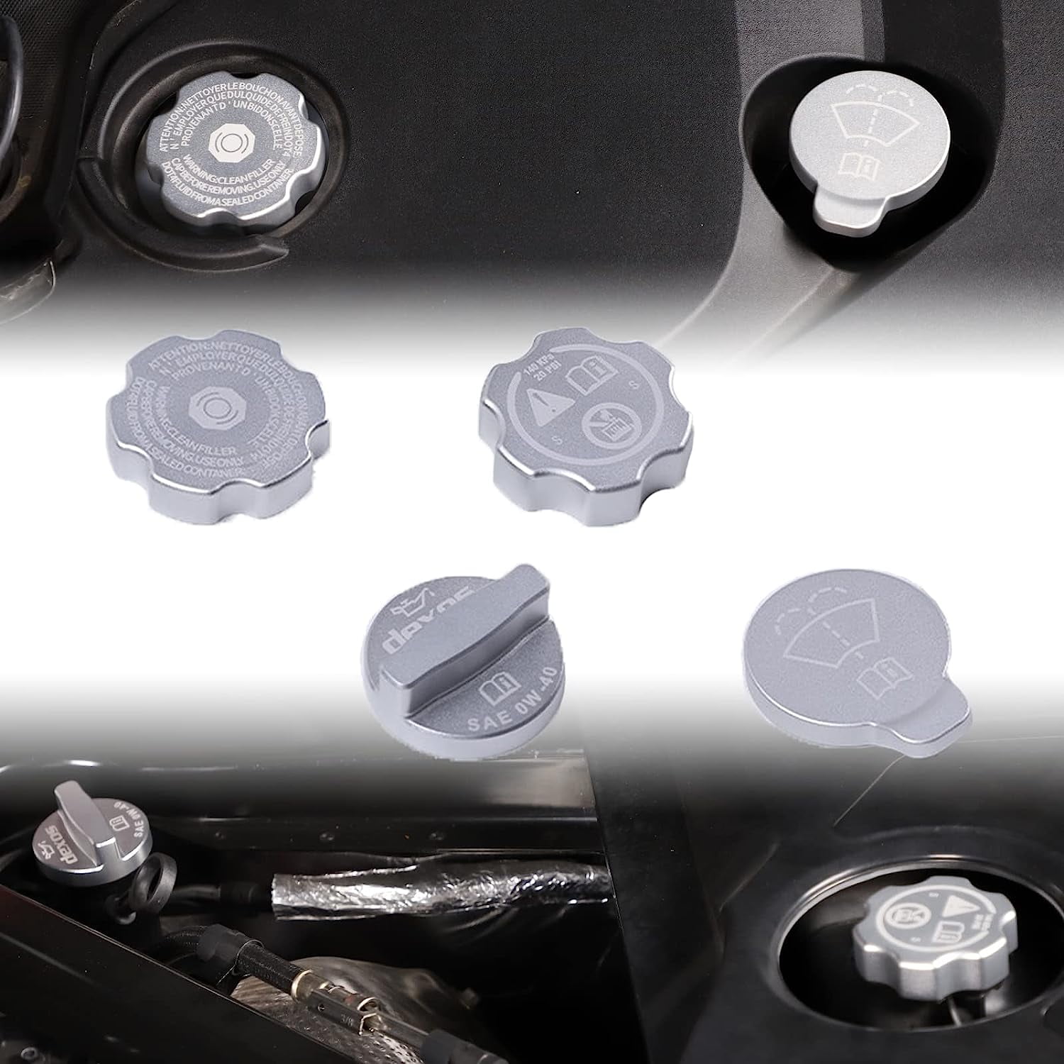 TINKI Aluminium Alloy Engine Oil Cap Radiator Cap Washer Cap Brake ...