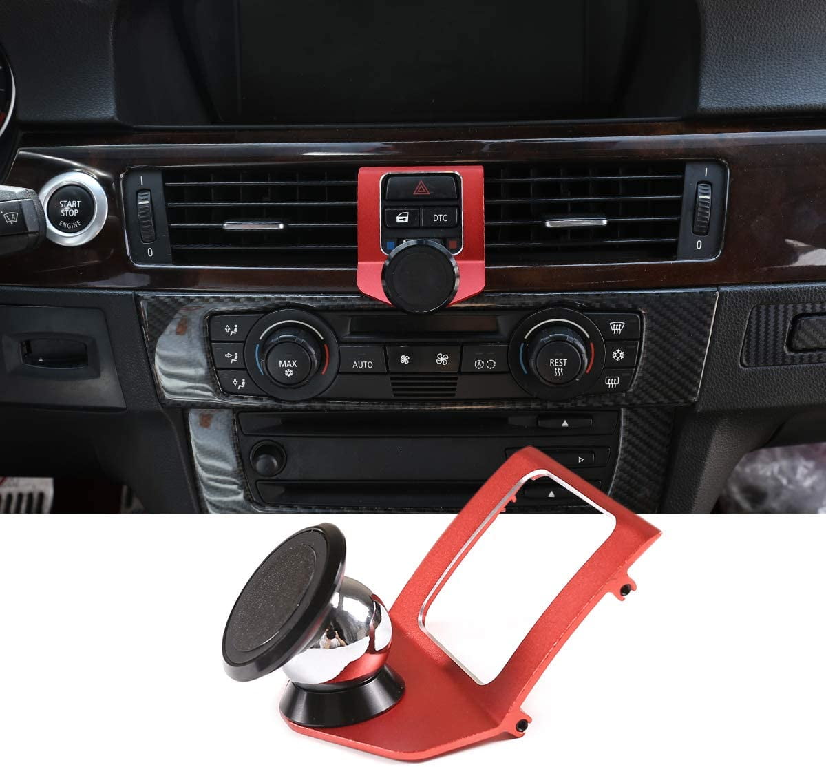 TINKI Aluminum Alloy Car Center Console Air Vent Mobile Phone Holder ...