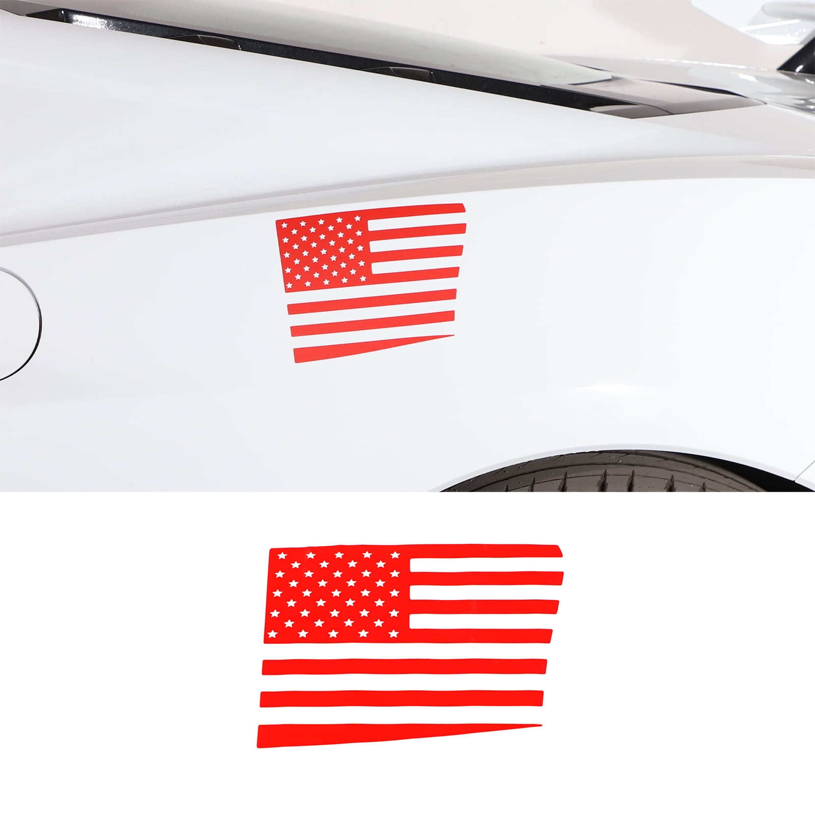 TINKI Auto Body Rear Side American Flag Decals Compatible with ...