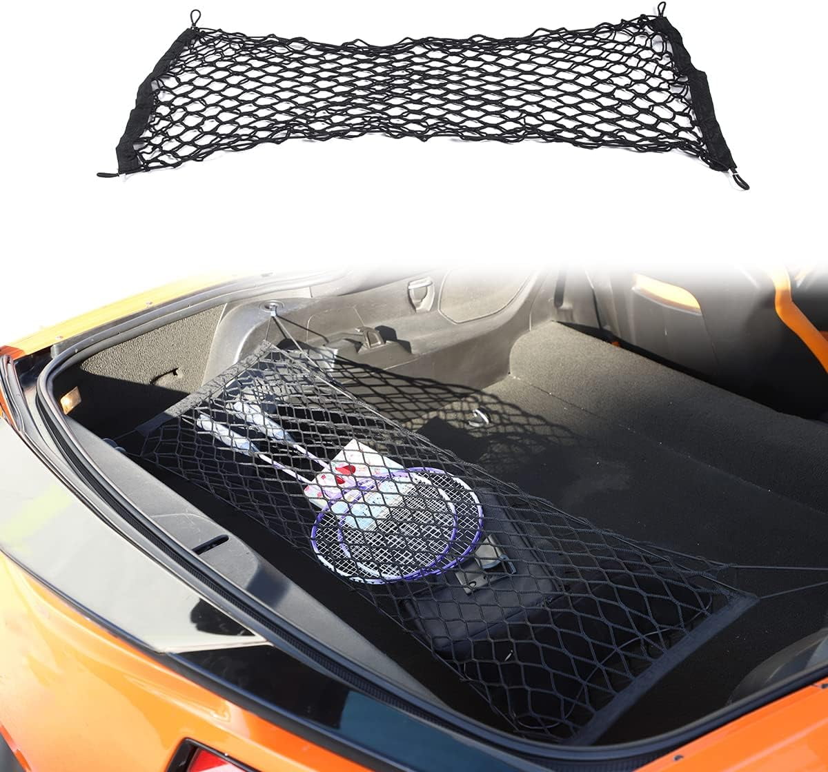 TINKI Automotive Elastic Trunk Mesh Cargo Net Compatible with Chevrolet ...