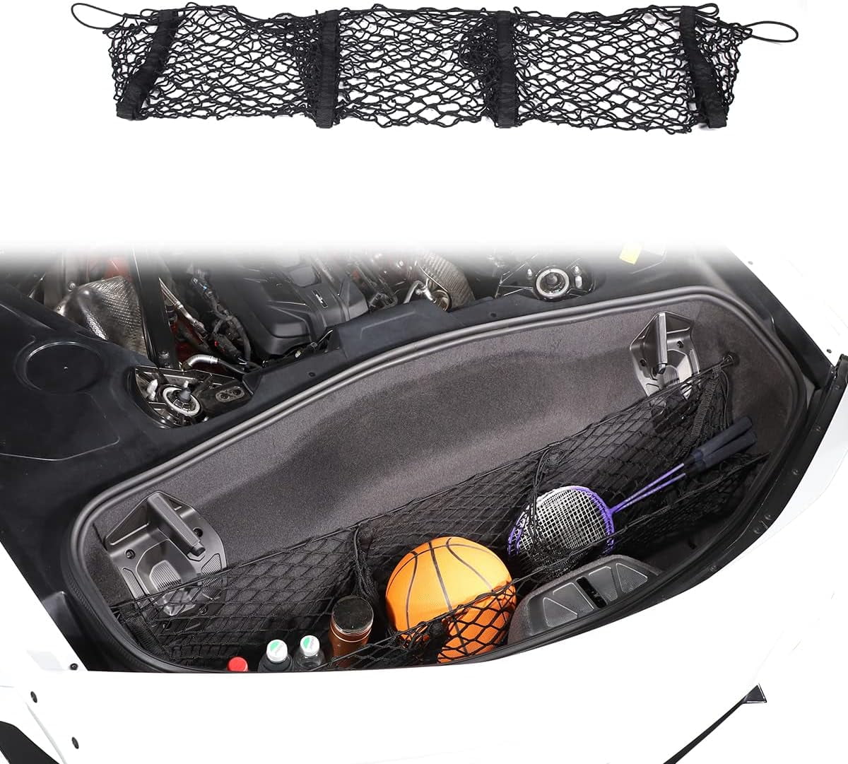 TINKI Automotive Elastic Trunk Mesh Cargo Net Compatible with Chevrolet ...