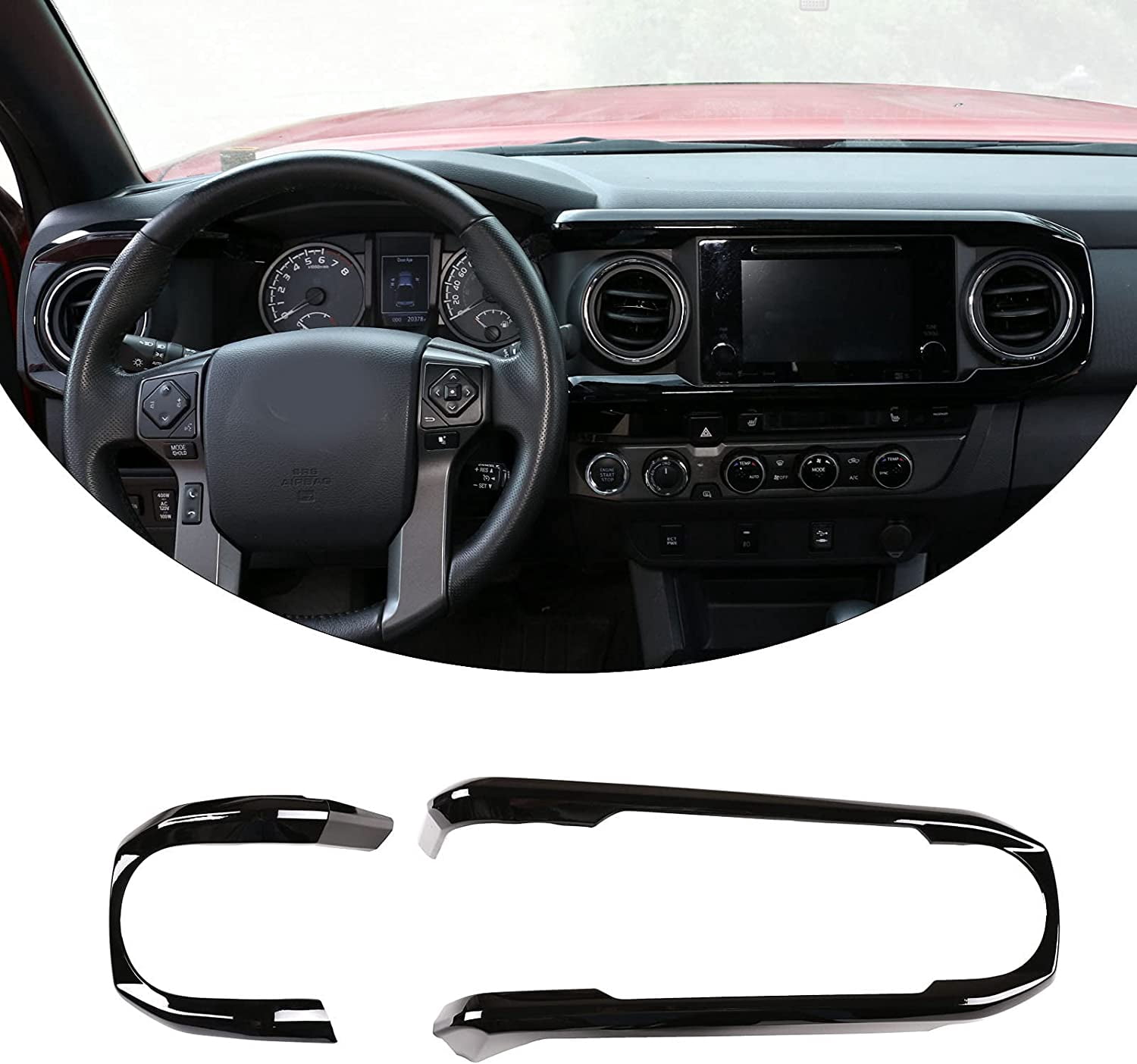 TINKI Car ABS Inner Look Central Console Dashboard Panel Cover Trim Fit ...