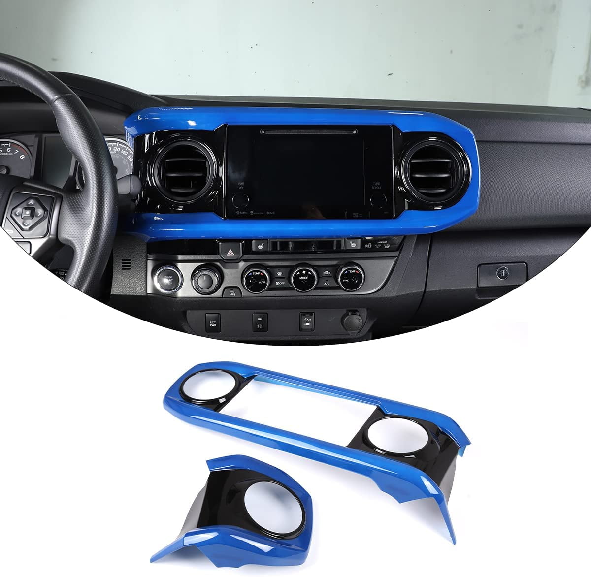 TINKI Car ABS Inner Look Central Console Dashboard Panel Cover Trim ...