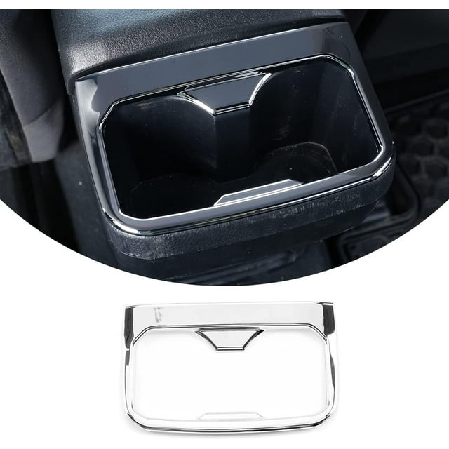 TINKI Car ABS Inner Look Interior Rear Seat Armrest Cup Holder Cover ...