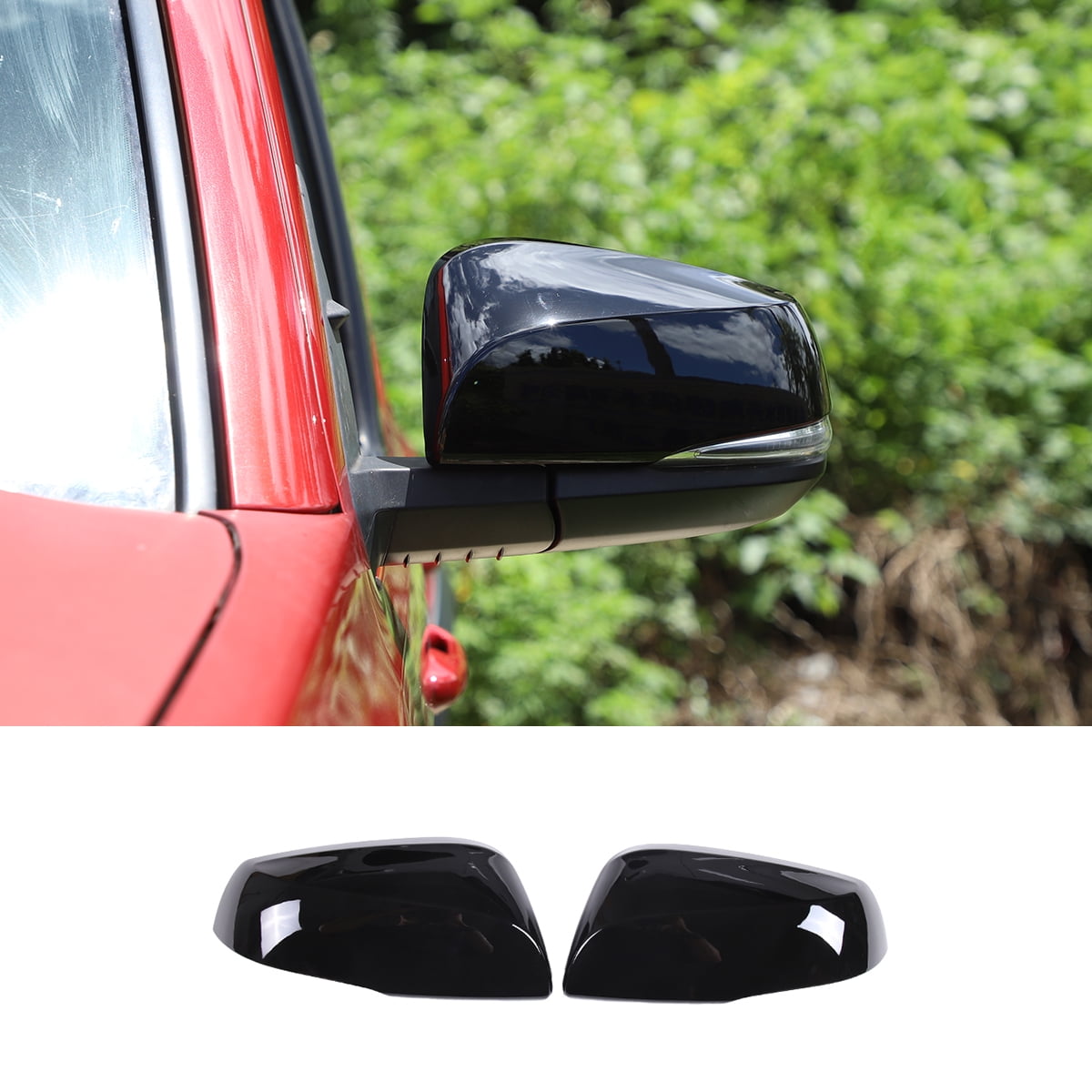 TINKI Car ABS Outside Mirror Cover Trim Fit For Toyota Tacoma 2015 2016 ...