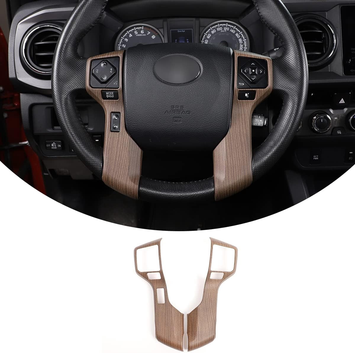 TINKI Car ABS Steering Wheel Moulding Chrome Cover Trims Stickers Fit ...