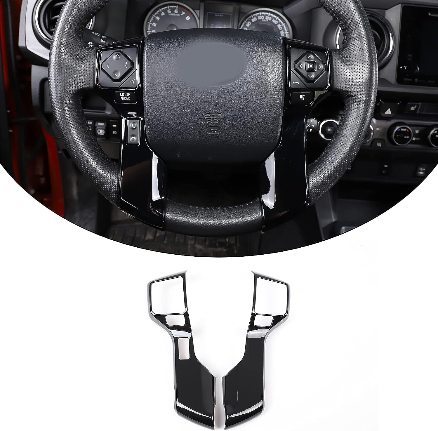 TINKI Car ABS Steering Wheel Moulding Chrome Cover Trims Stickers Fit ...