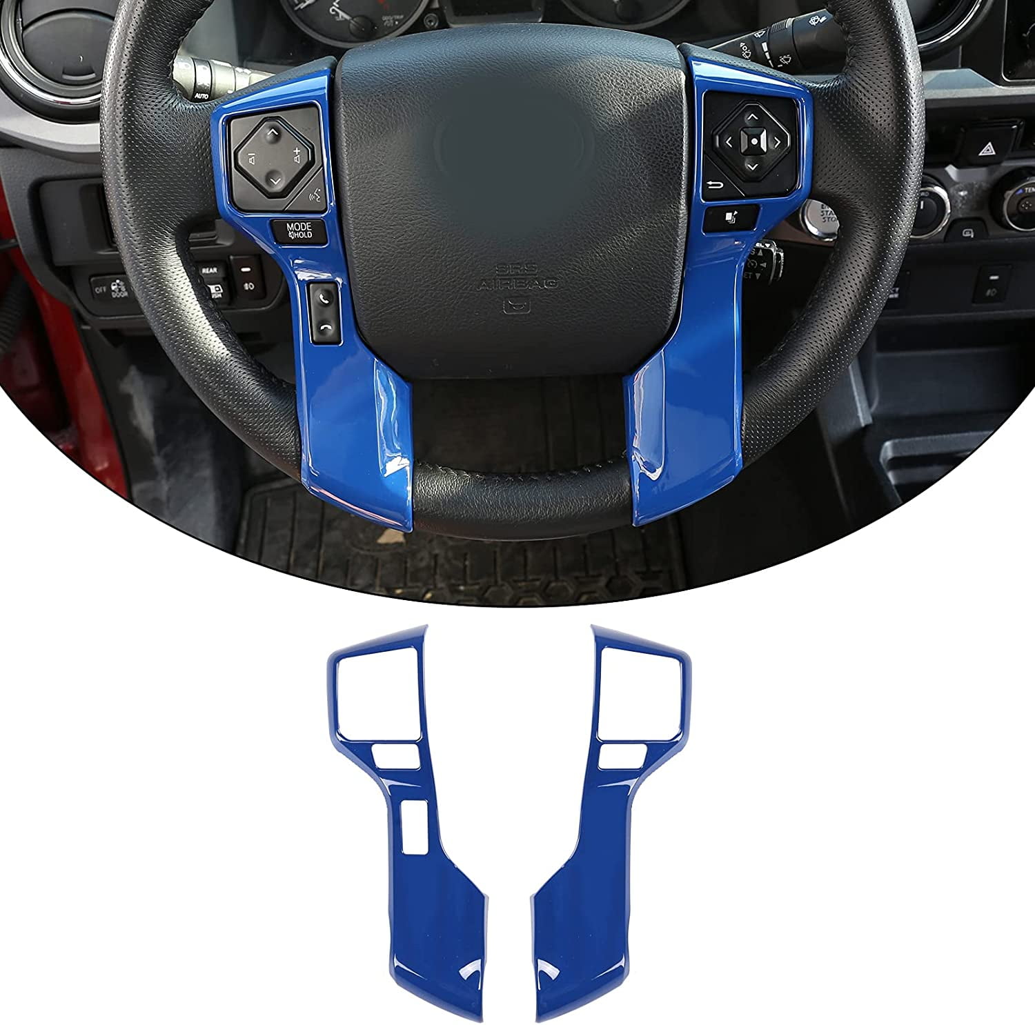 TINKI Car ABS Steering Wheel Moulding Chrome Cover Trims Stickers Fit ...