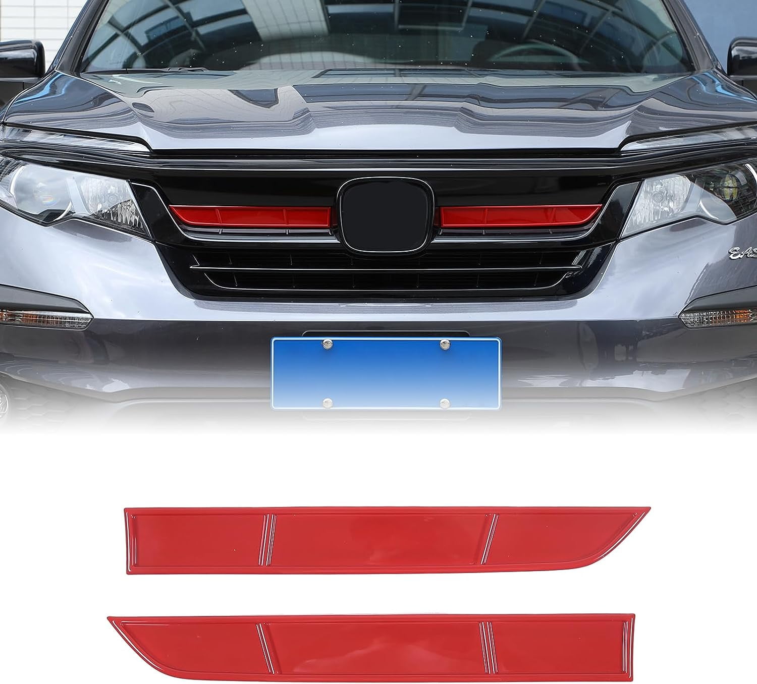 TINKI Car Front Grille Decorative Strip for Honda Pilot 2016-2022 ...