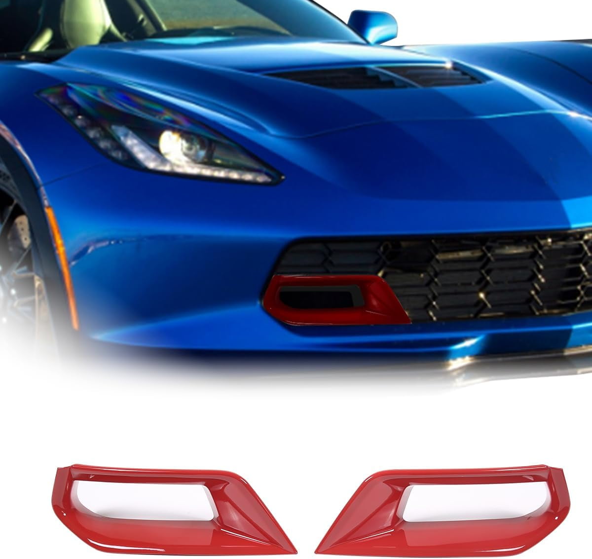 TINKI Car Front Side Bumper Air Duct Vent Frame for Chevrolet Corvette ...