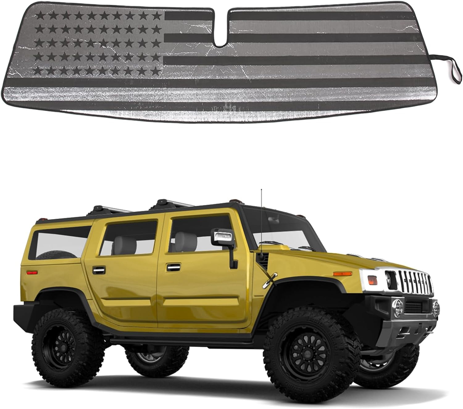 TINKI Car Front Windshield Sun Shade for Hummer H2 2003-2007, Car ...