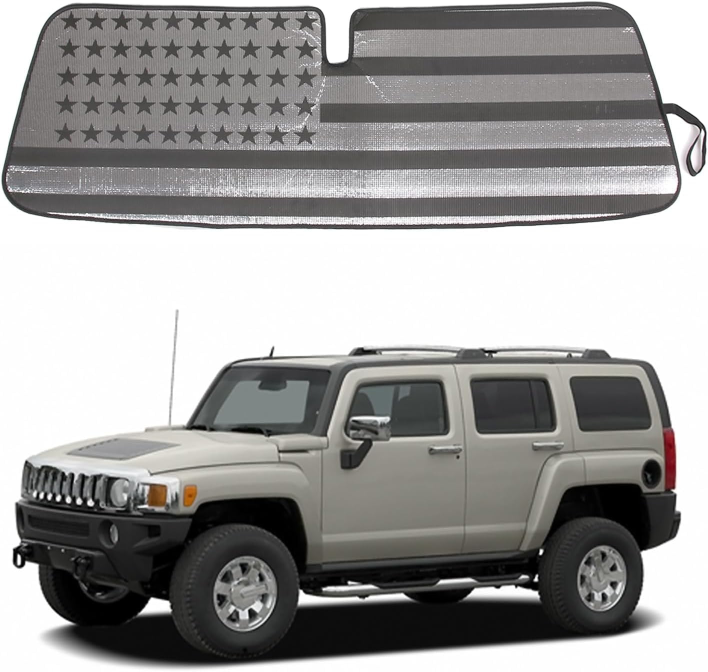 TINKI Car Front Windshield Sun Shade for Hummer H3 2005-2009, Car ...