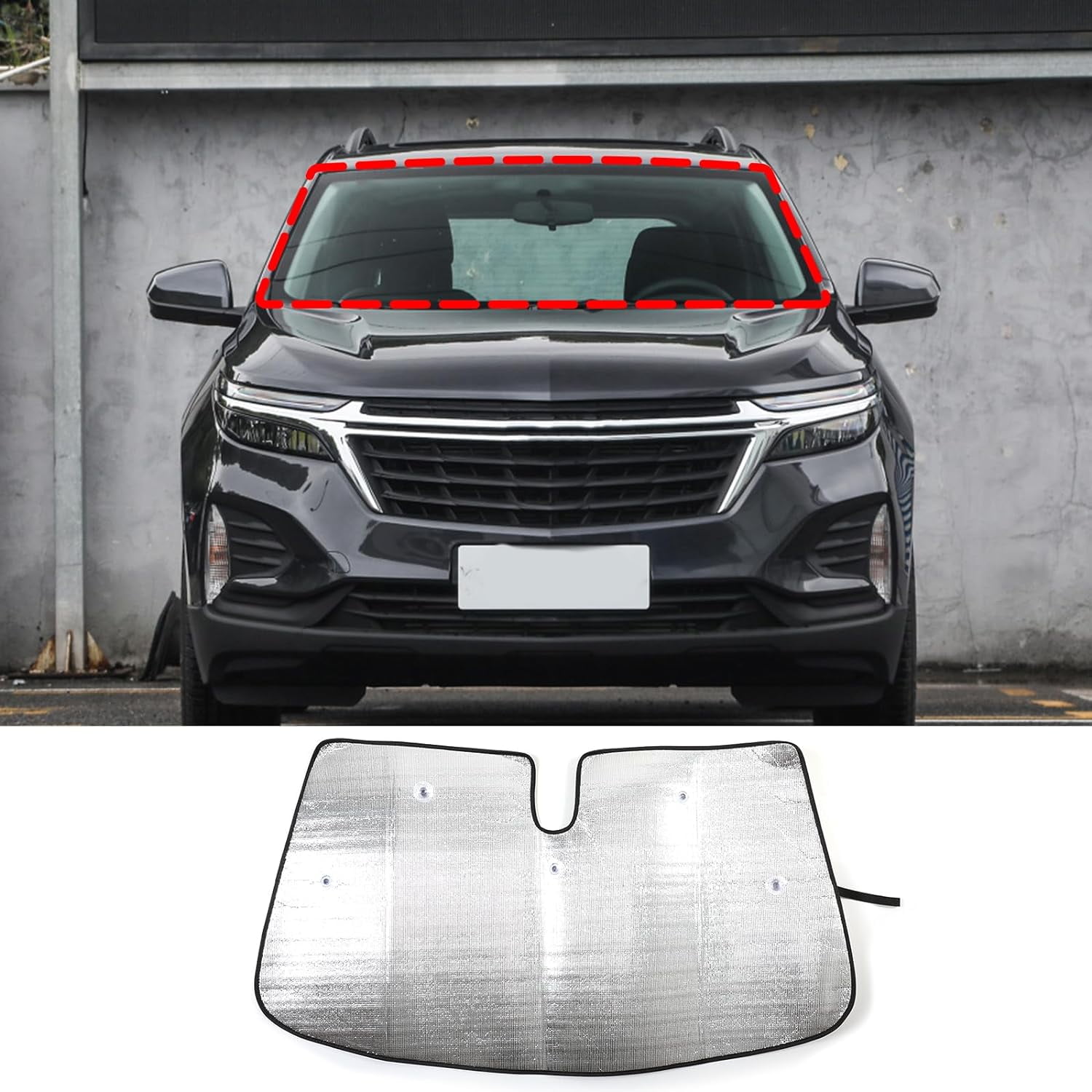TINKI Car Front Windshield Sunshade for Chevrolet Equinox, Front Window ...