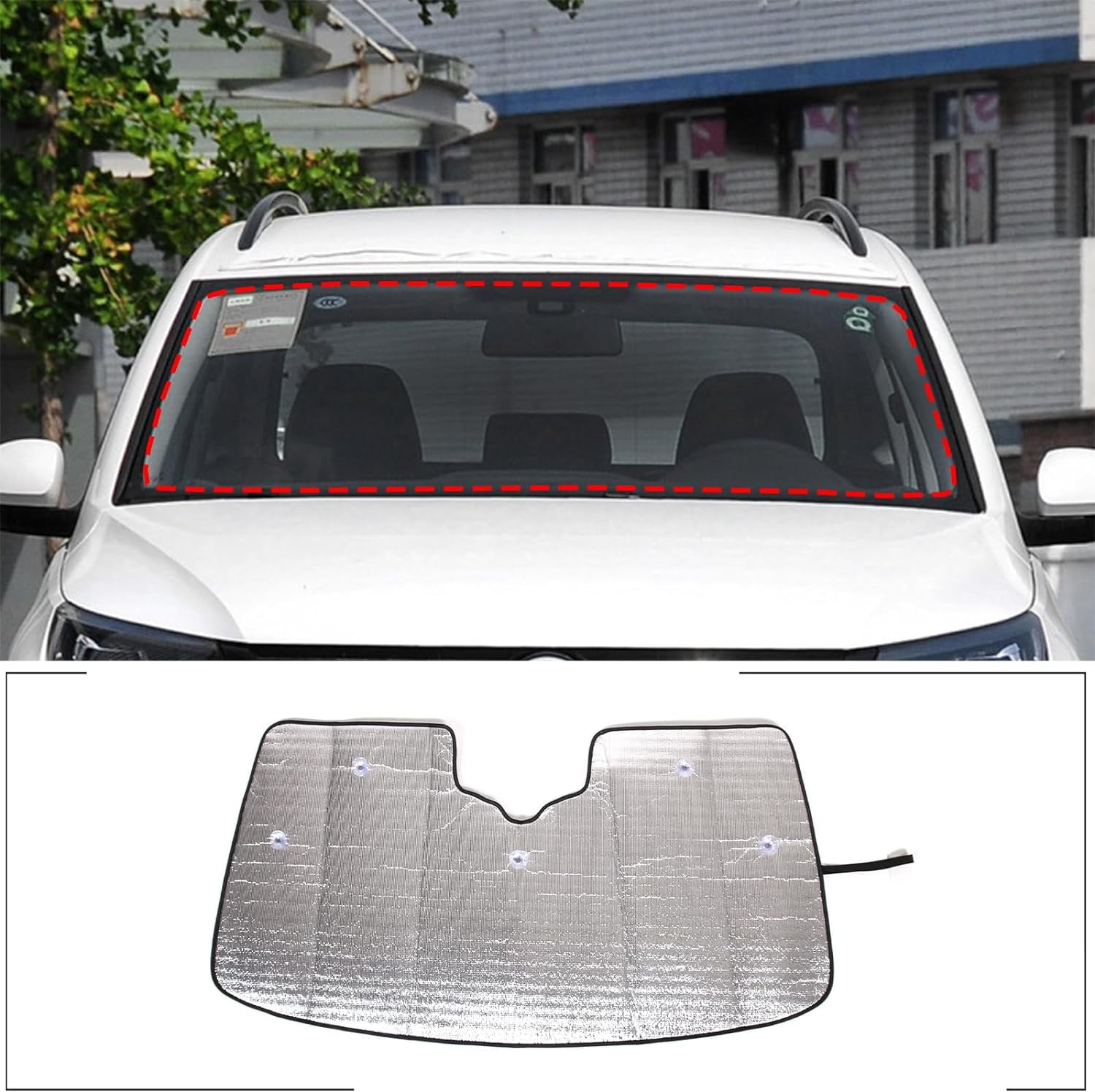 TINKI Car Front Windshield Sunshade for Volkswagen Tiguan 2015-2017 ...