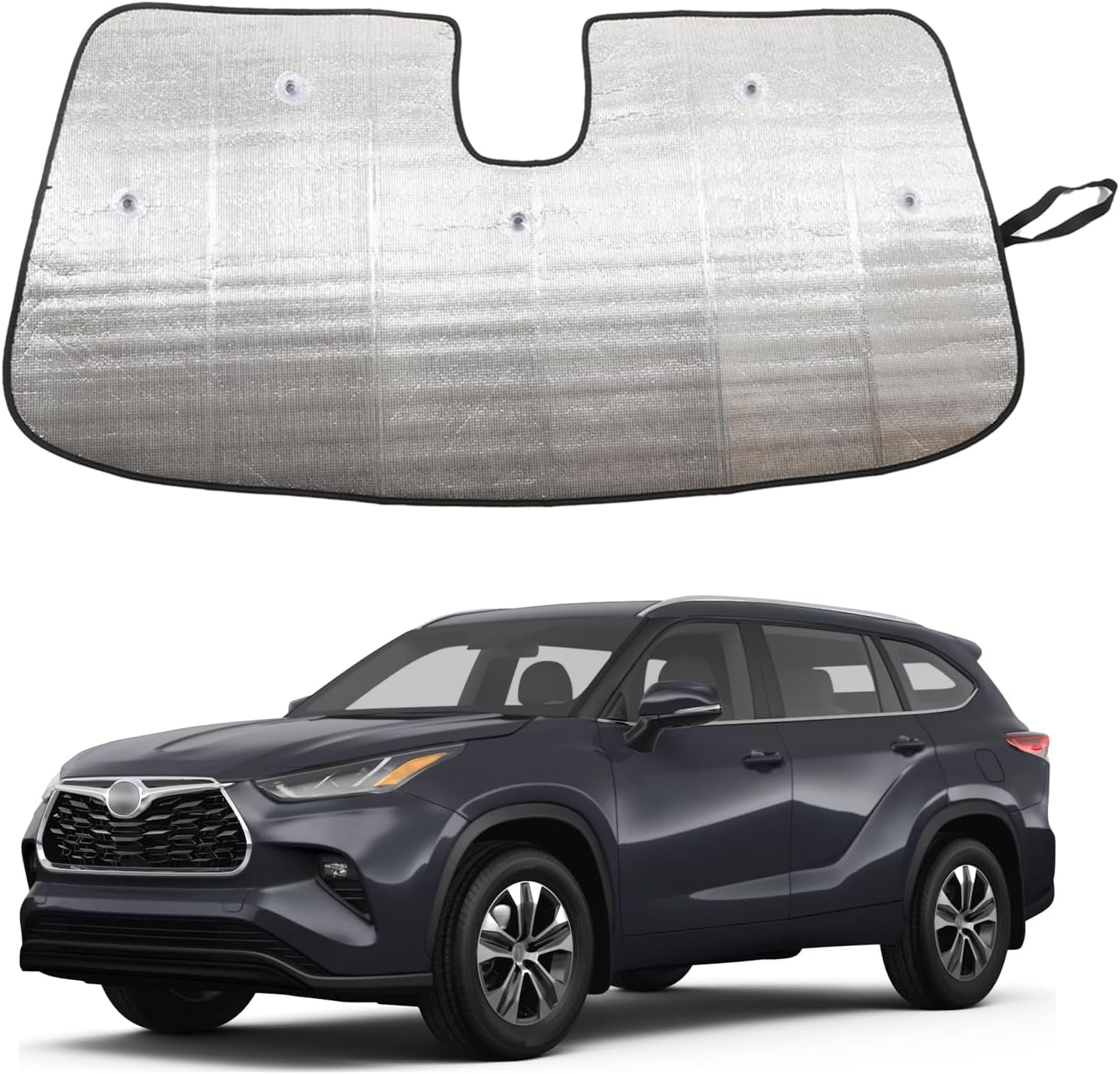 TINKI Car Front Windshield Sunshade for to-yota Highlander/Crown Kluger ...