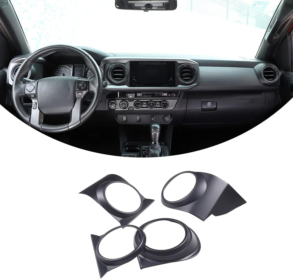 TINKI Car Inner Central Console Air Conditioning Vent Rings Frame Cover ...