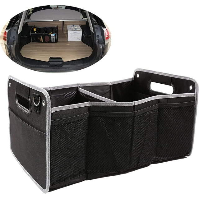 TINKI Car Trunk Organizer,Adjustable Securing Straps, Collapsible Multi ...