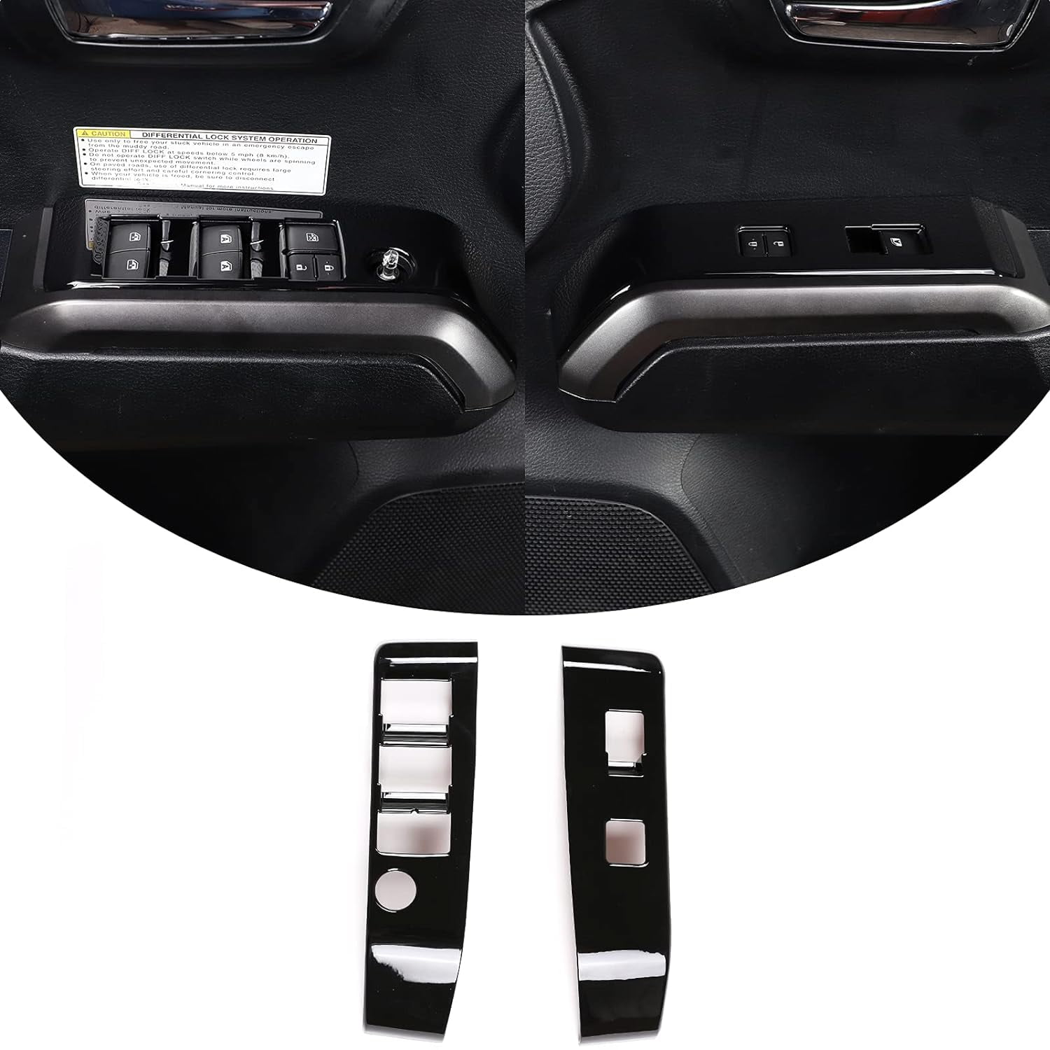 TINKI Car Window Switch Panel Cover Trim for Toyota Tacoma 2016 2017 ...