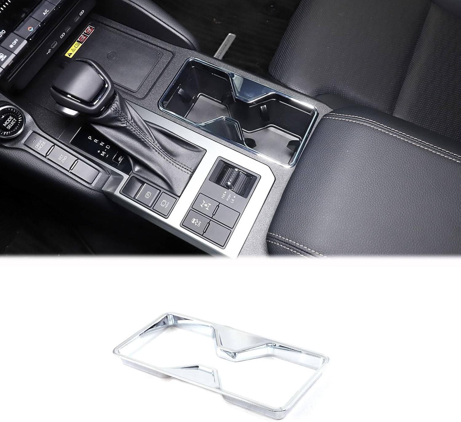 TINKI Center Console Cup Holder Frame Cover Trim Compatible with Toyota ...