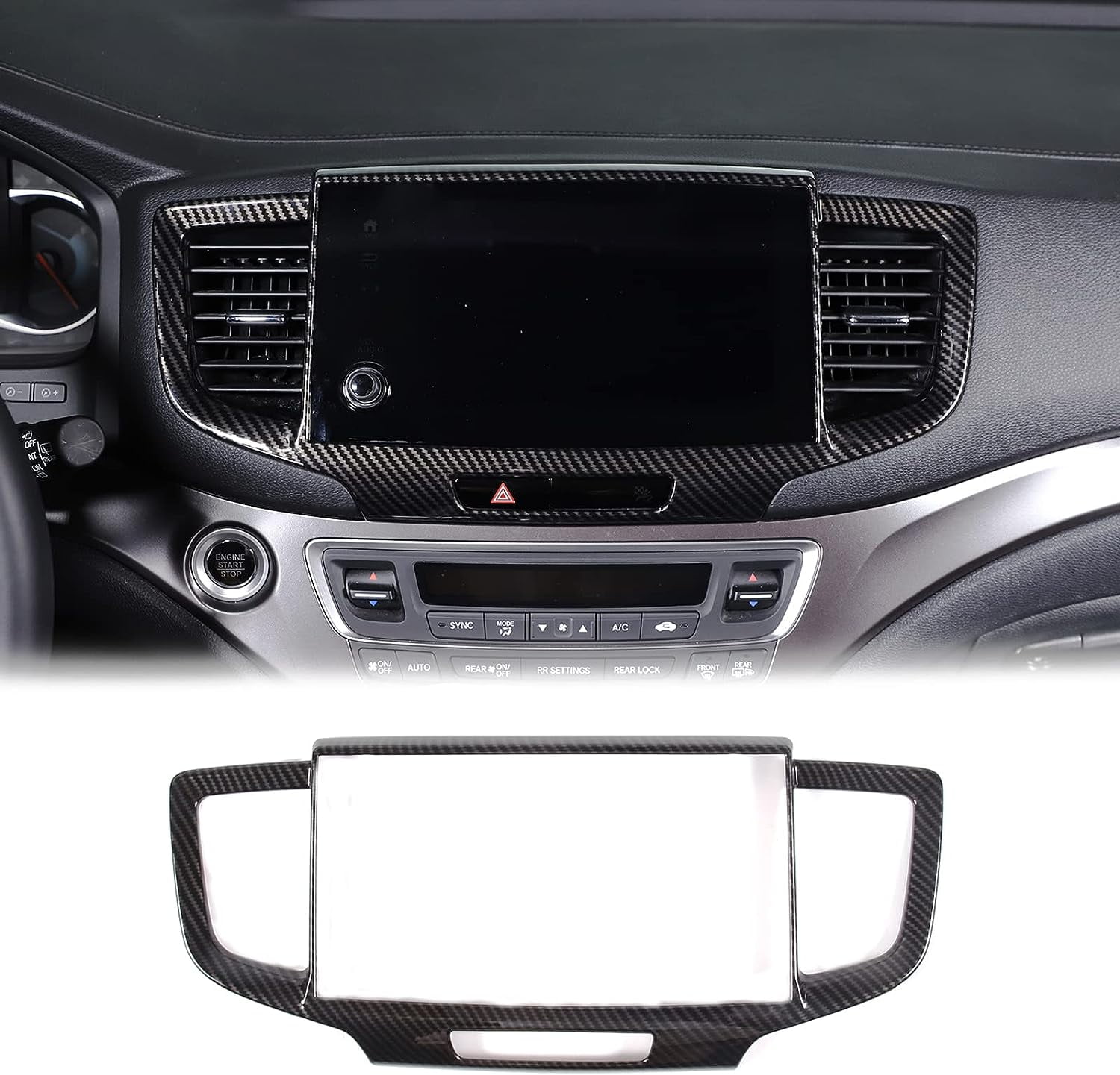 TINKI Dashboard Navigation Panel Frame for Honda Pilot 2019-2022 ...