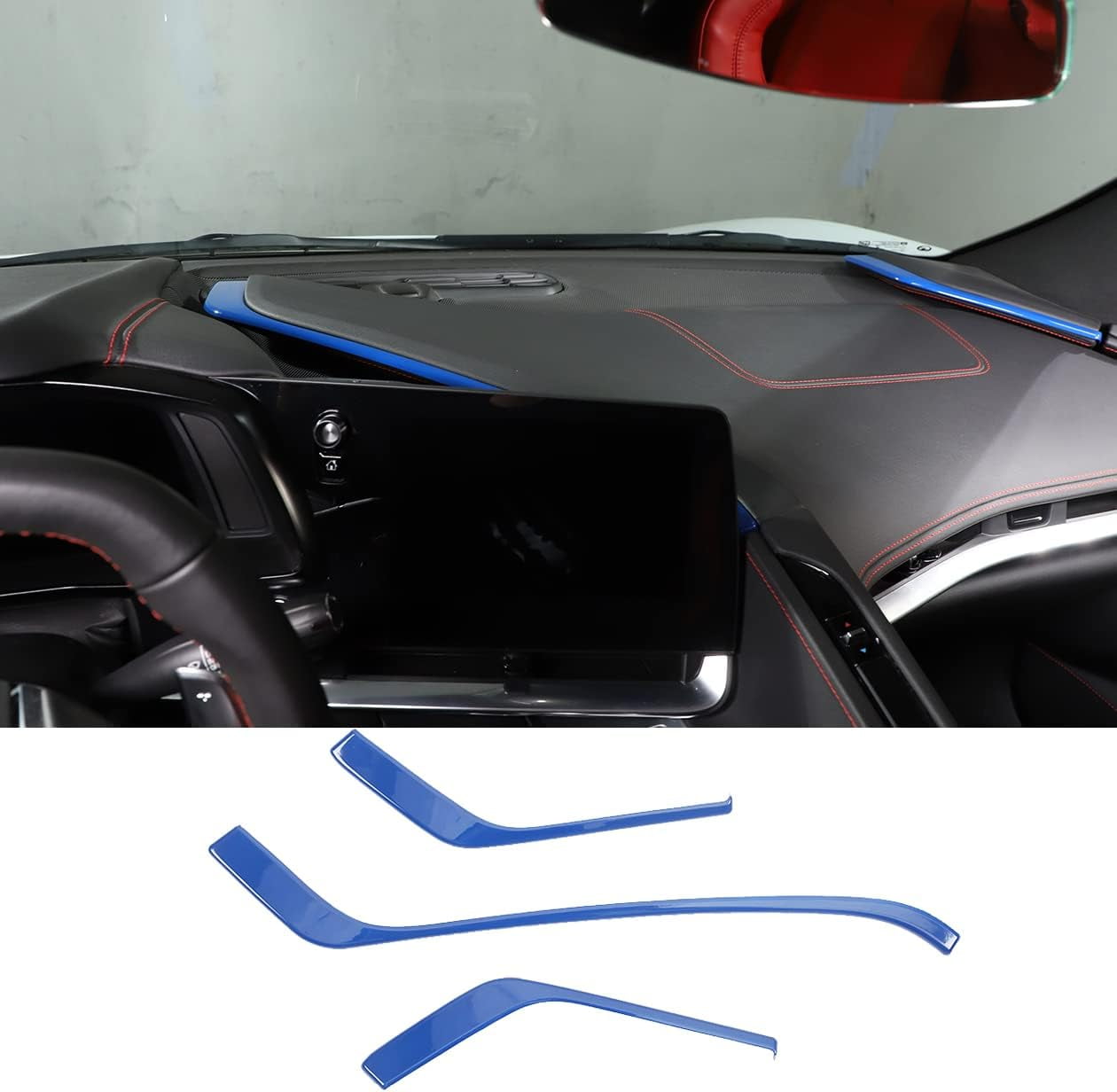 TINKI Dashboard Panel Trim Strip Compatible with Chevrolet Corvette C8 ...