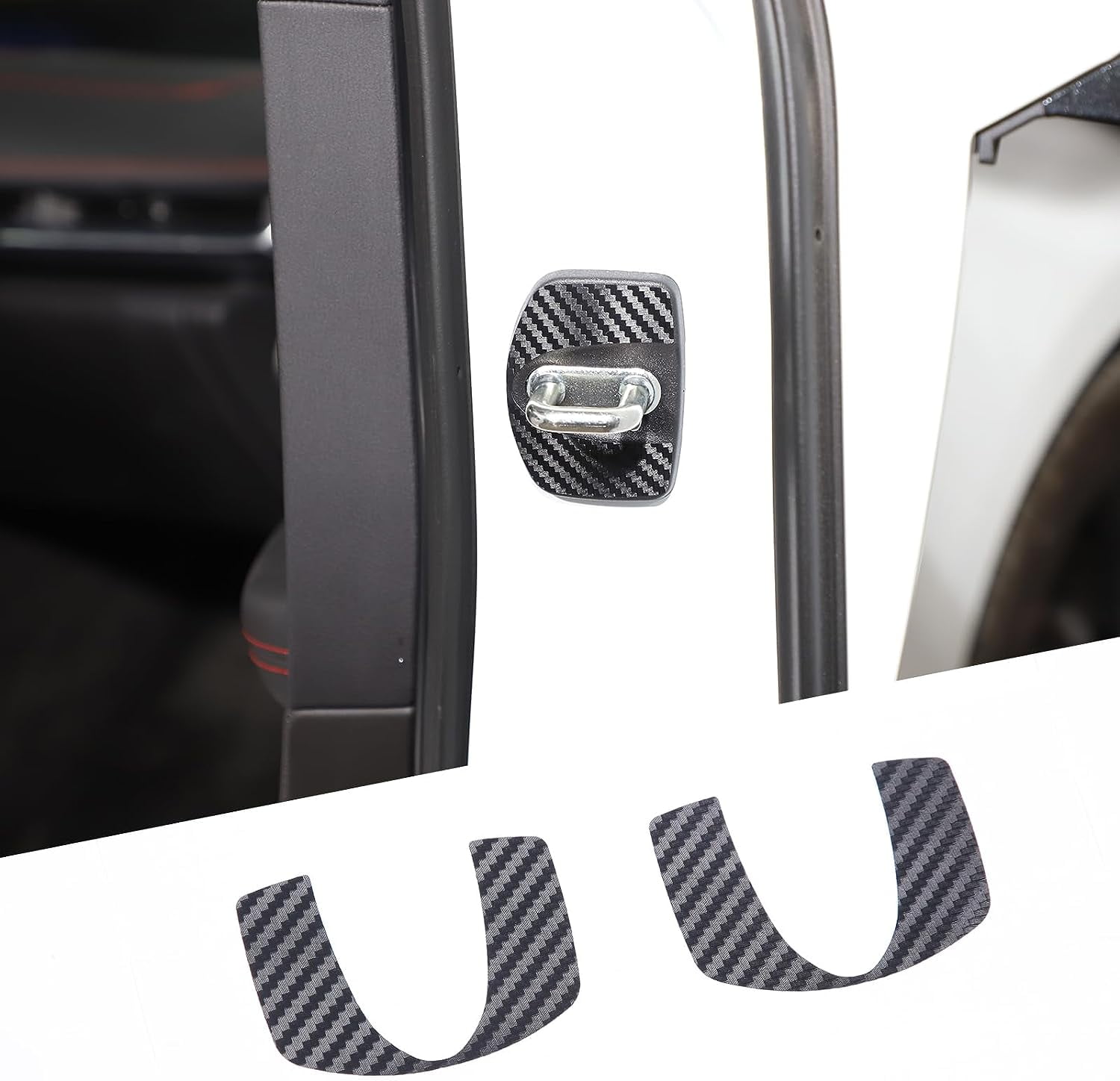 TINKI Door Lock Cover Buckle Protection Trim Decal Fit for Chevrolet ...