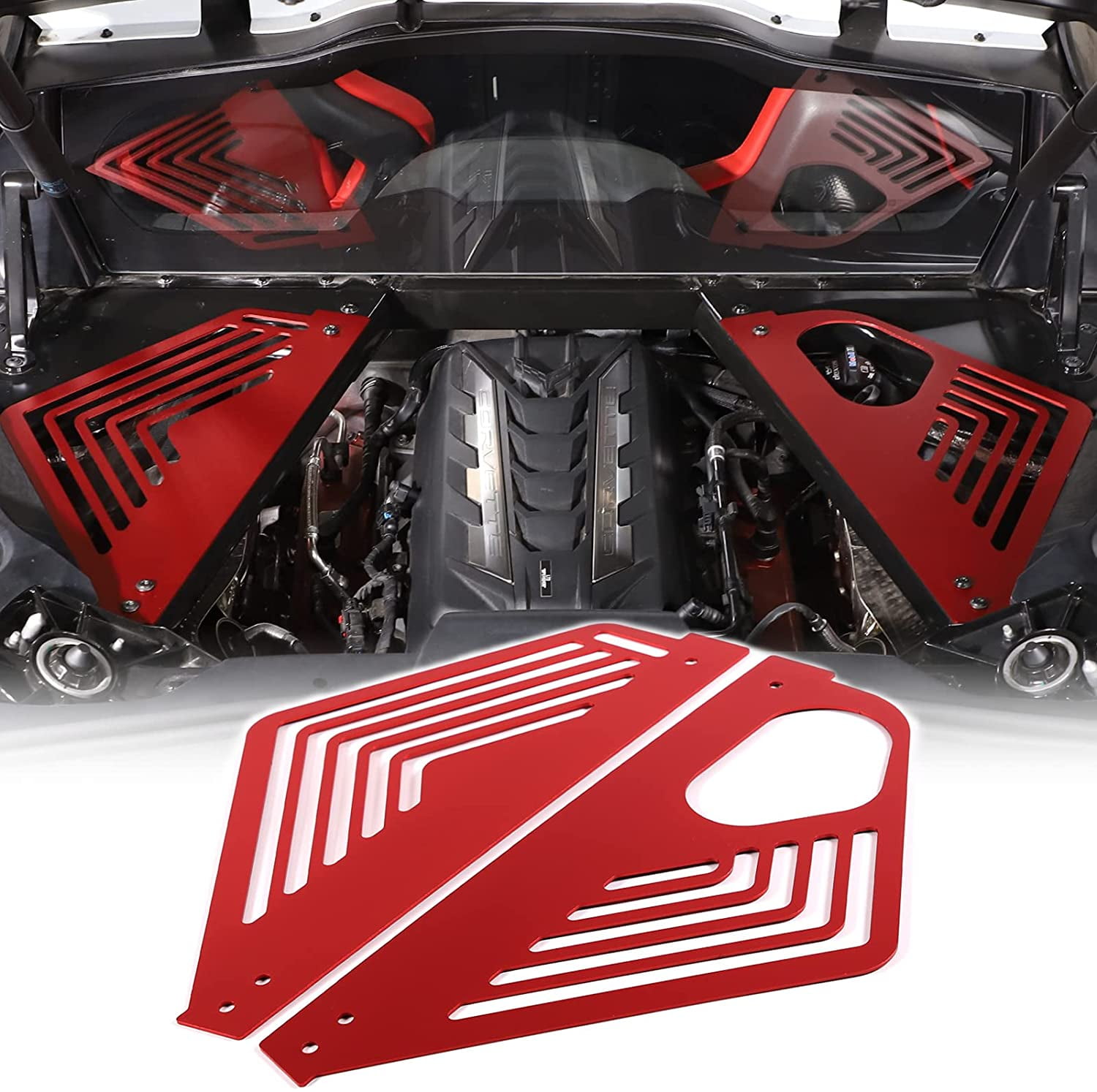 TINKI Engine Bay Panel Cover Compatible with Chevrolet Corvette C8 2020 ...