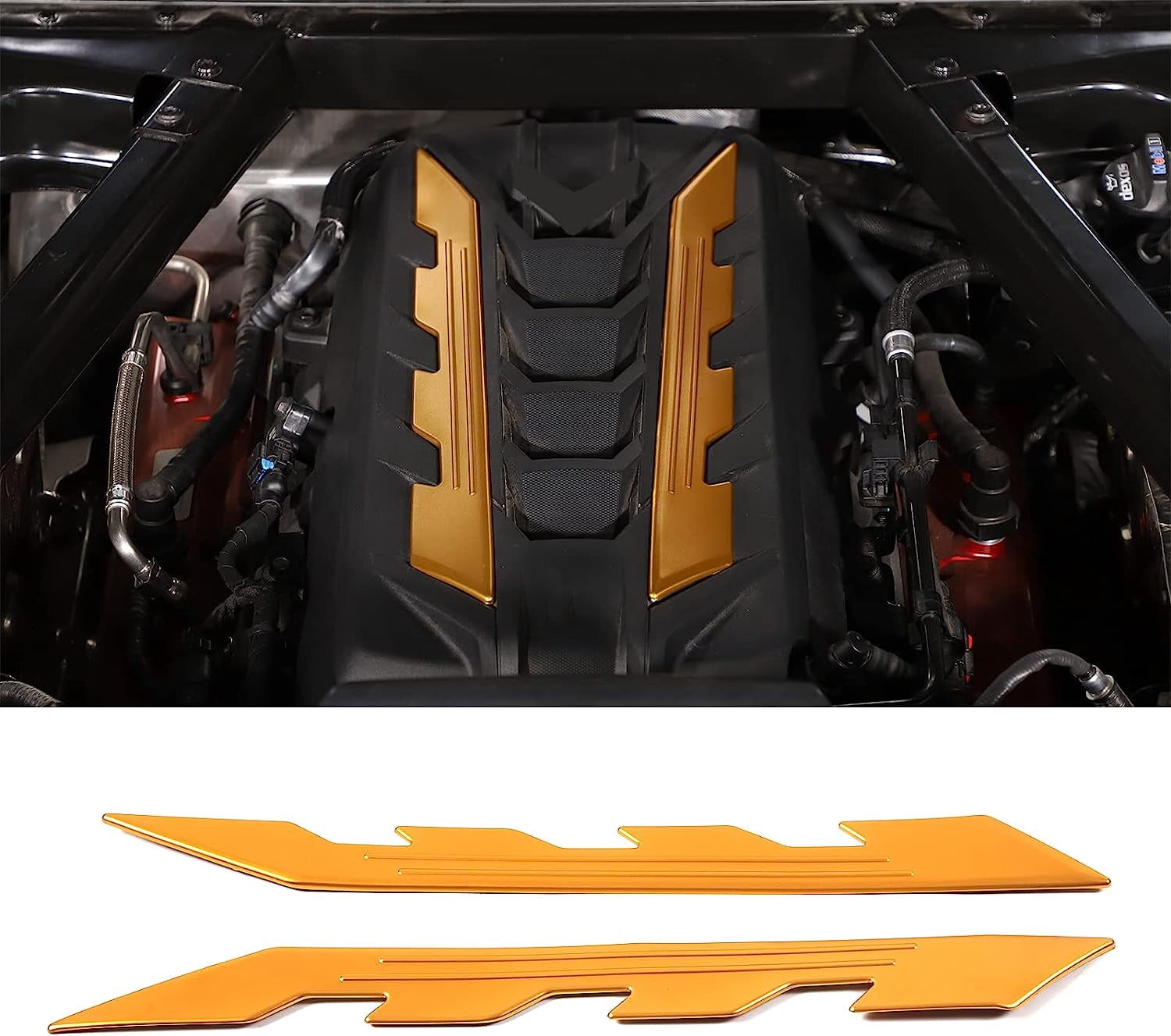 TINKI Engine Bay Panel Logo Trim Strip Compatible with Chevrolet ...