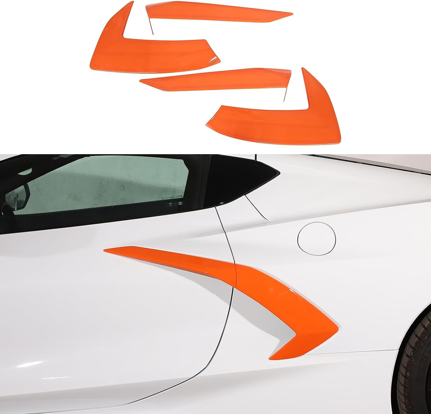 TINKI Exterior Body Side Air Outlet Cover Trim Compatible with ...