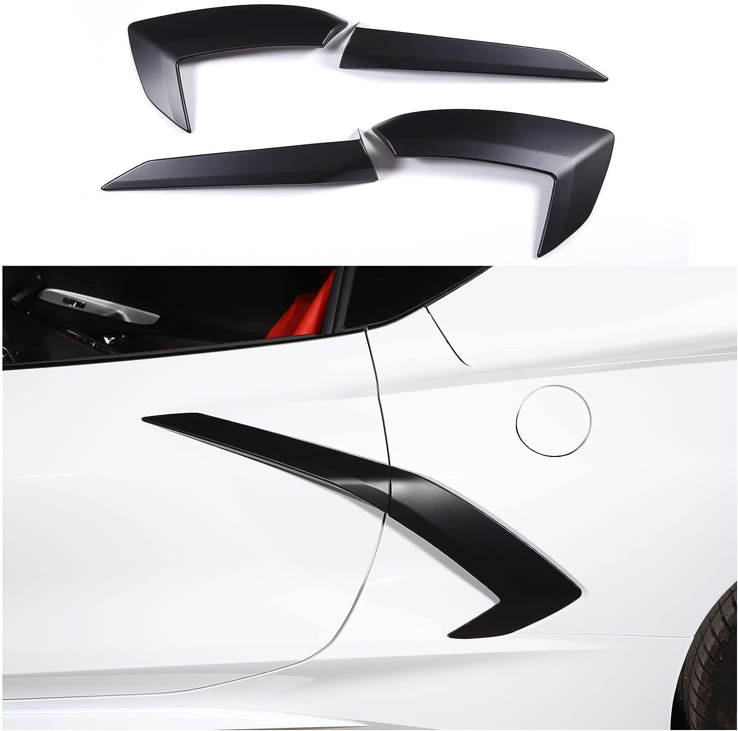 TINKI Exterior Body Side Air Outlet Cover Trim Compatible with ...