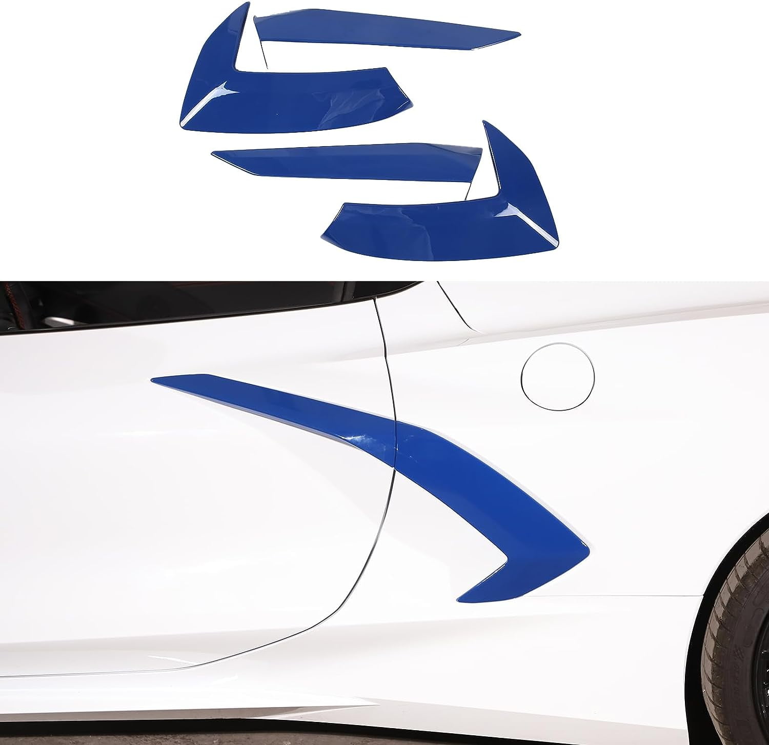 TINKI Exterior Body Side Air Outlet Cover Trim Compatible with ...